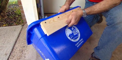 DIY Recycling Bin Wall Hanger - Today's Homeowner