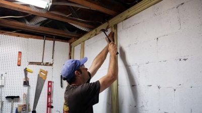 How to Drywall a Basement Wall - Today's Homeowner
