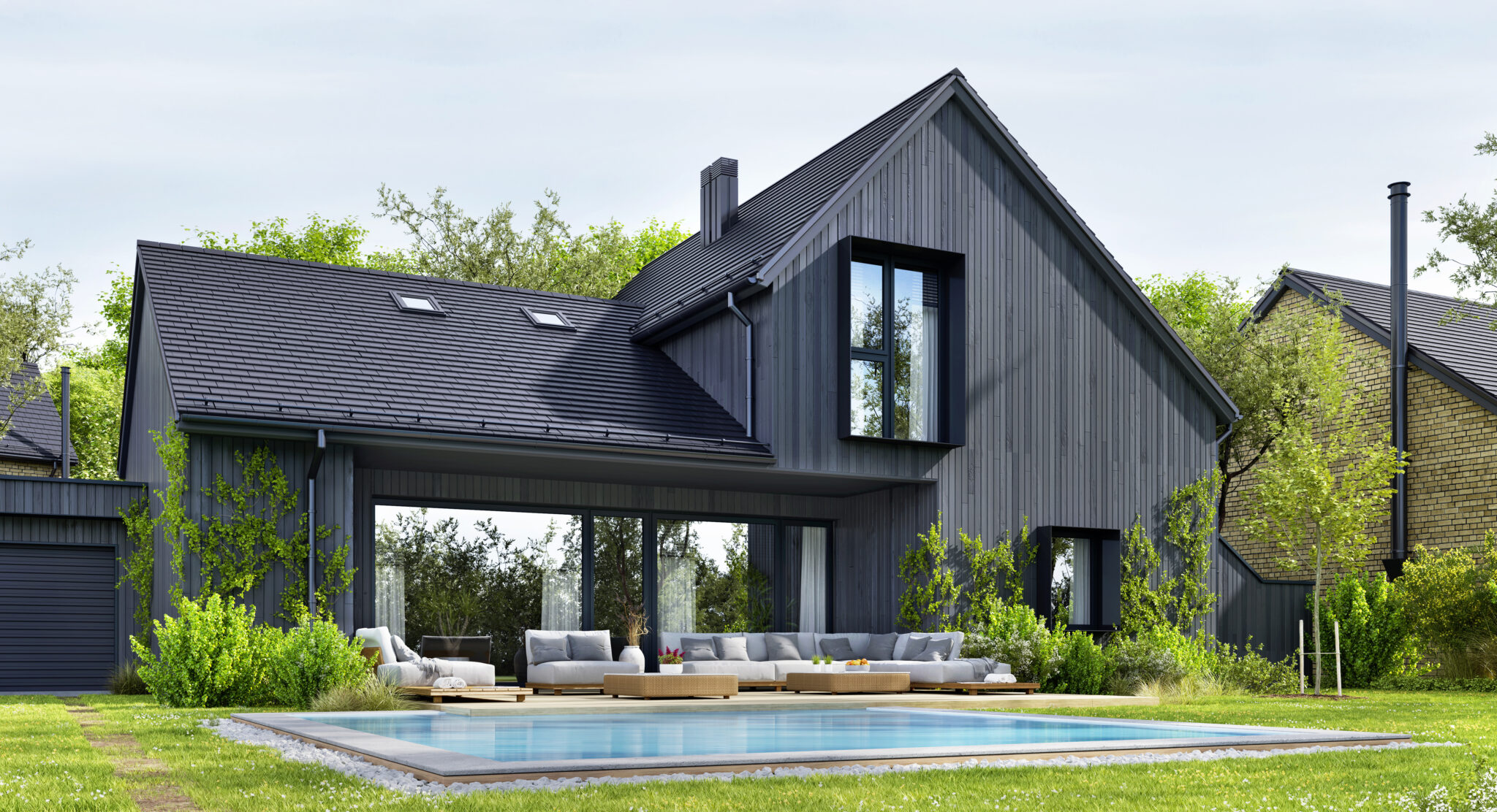 7 Charcoal Grey Houses with Black Trim (2024) | Today's Homeowner