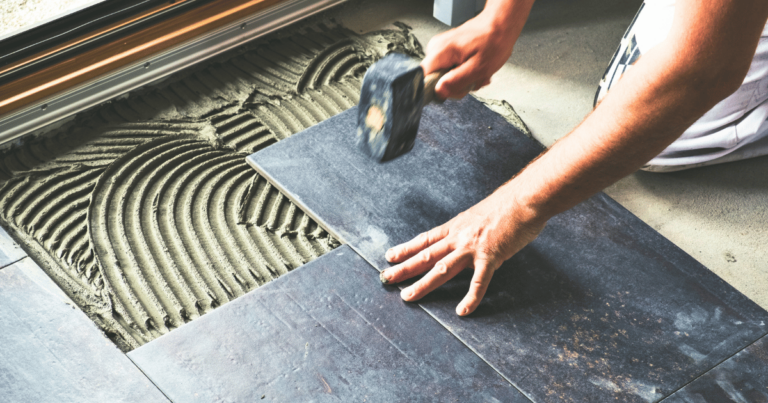 Installing Ceramic Tile Over Vinyl Flooring on Concrete (2024) | Today ...